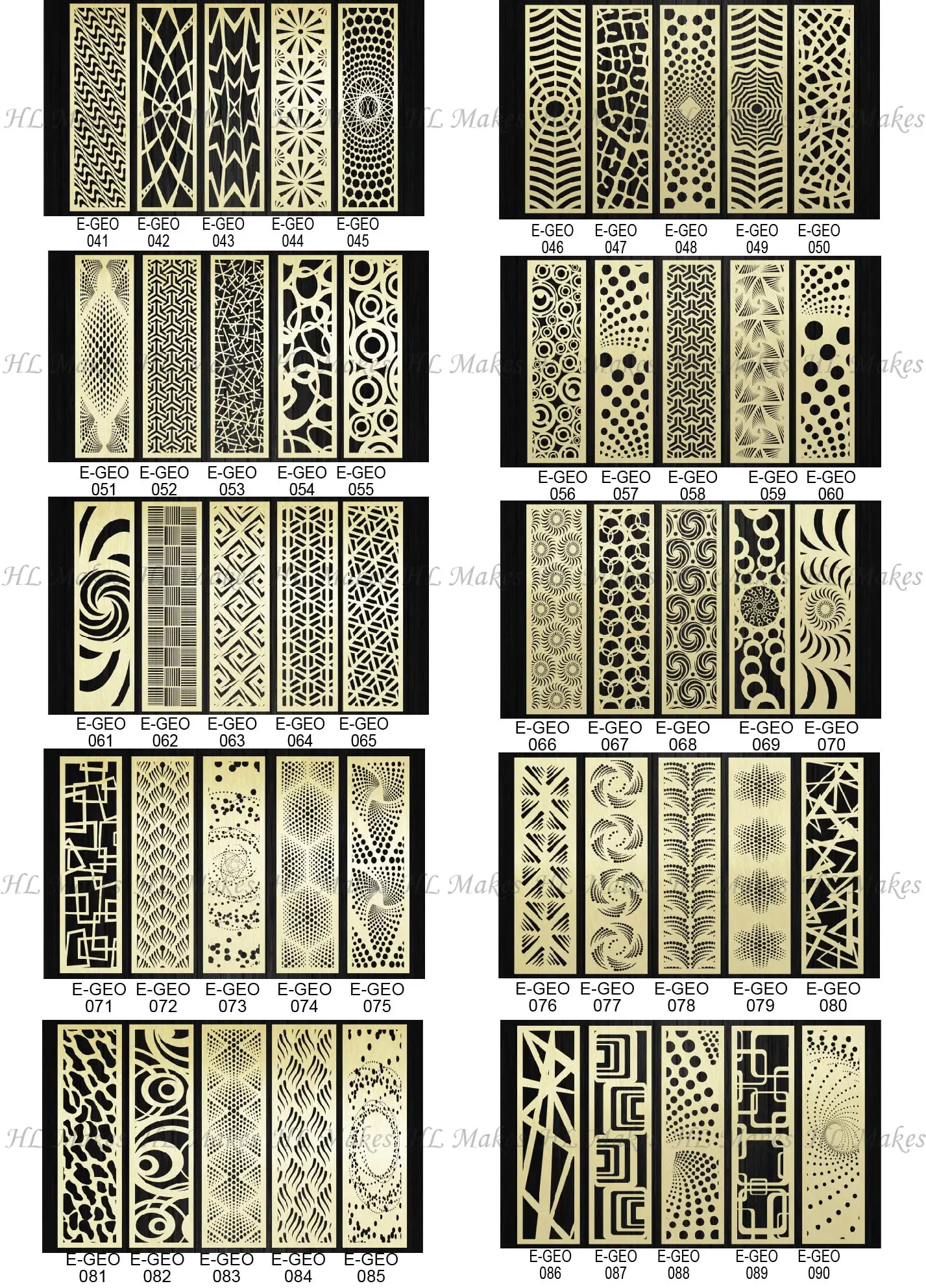 Customise Laser Cut Decorative Outdoor Privacy Art Panels