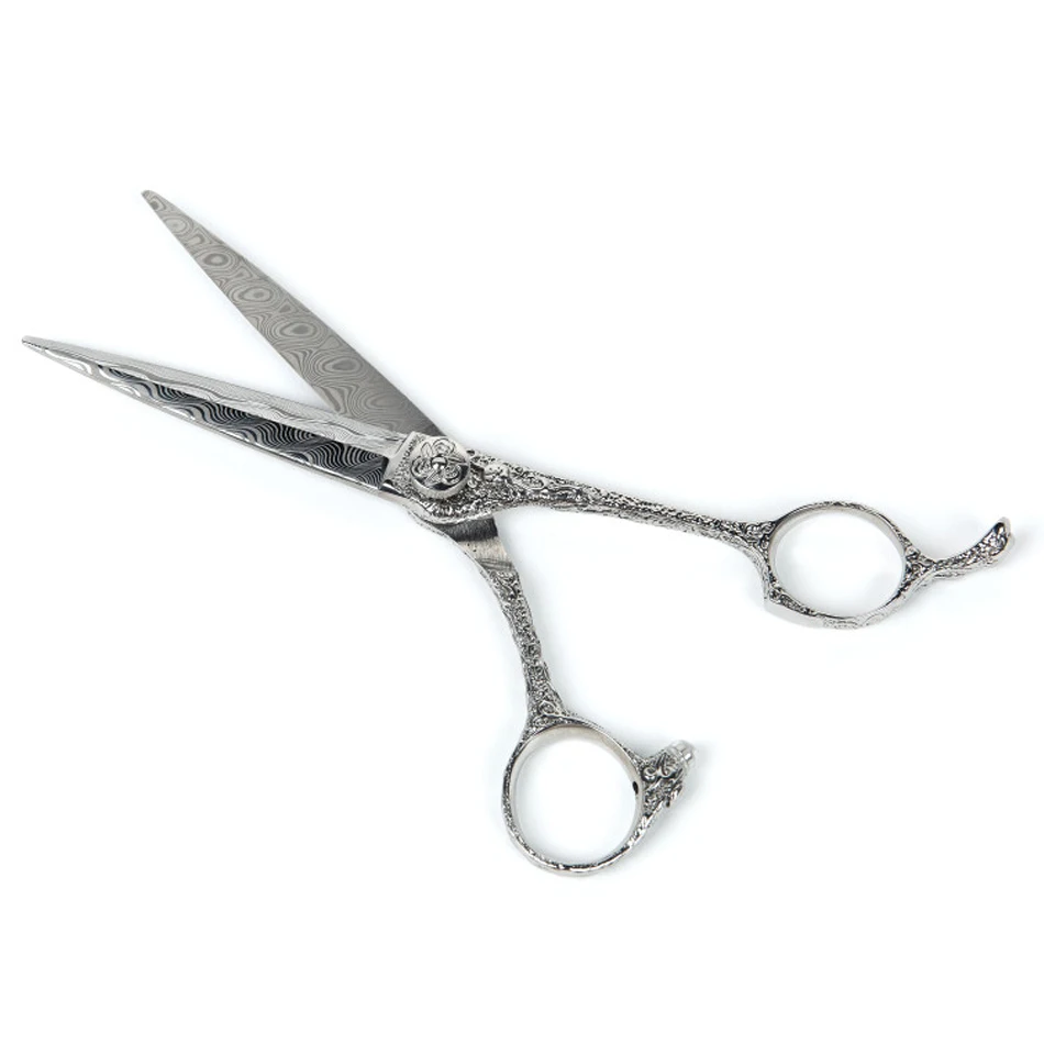 Damascus Stylish Professional Hair Cutting Scissors Great Design Forged ...