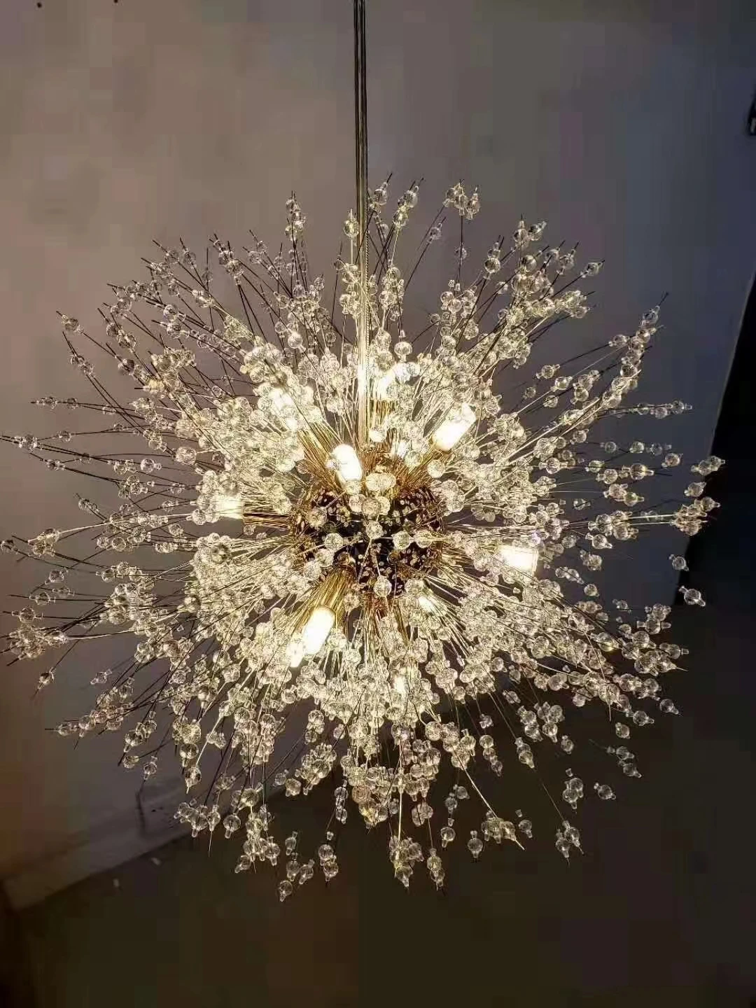Modern Nordic Decorative Hanging Crystal Bulb Dandelion