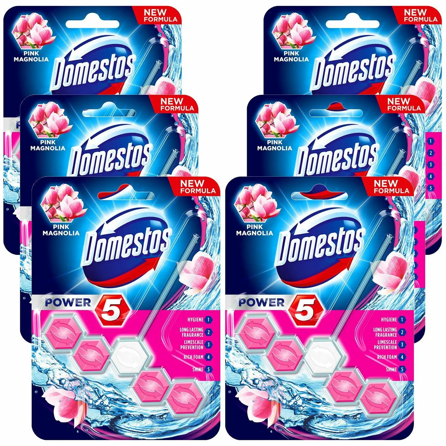 Domestos Ocean Toilet Rim Block Toilet Blocks That Clean At Full Power ...