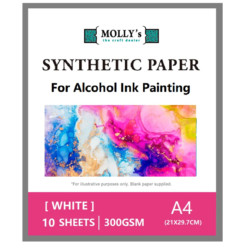 Molly's A4 Size Alcohol Ink Paper - Perfect for Artistic Paintings