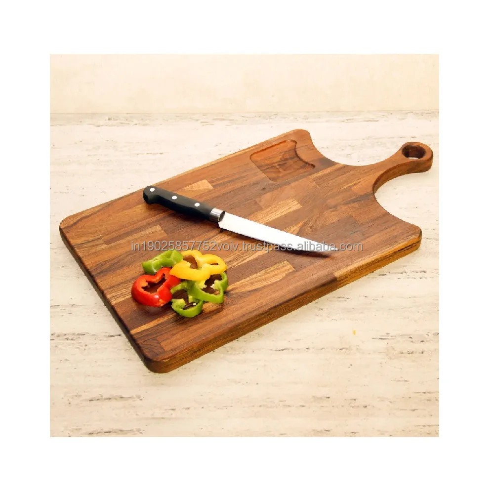 Latest Design Round Wood Chopping Board With Handle Wholesale ...