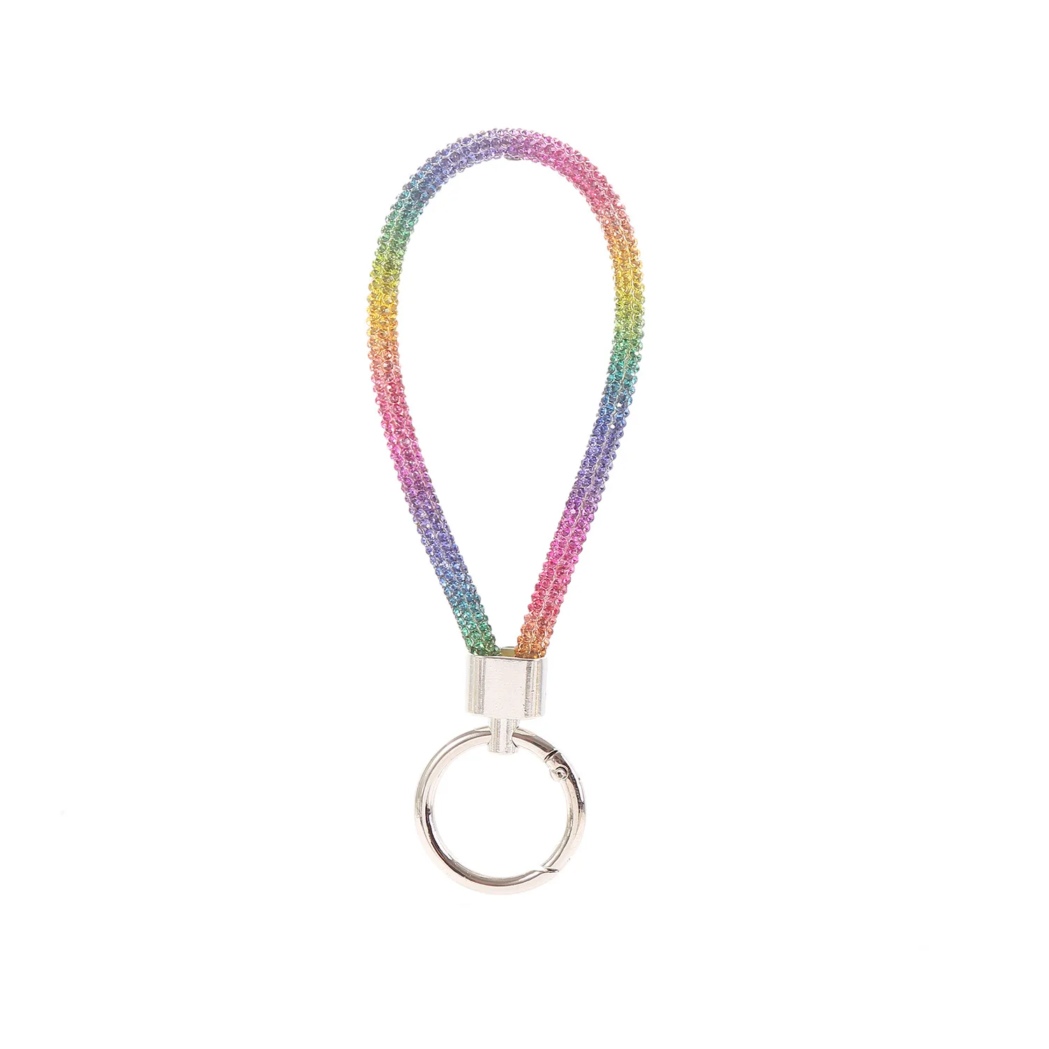 Crystal Bling Rhinestone Wristband Wristlet Keychain Ring Glittering ...