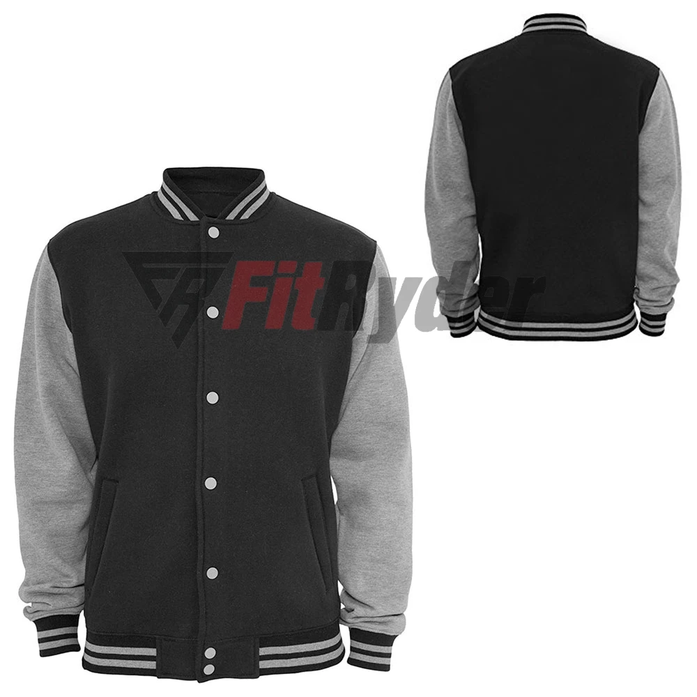 Men's Best Design New Varsity Jackets Solid Color Winter Coat with ...