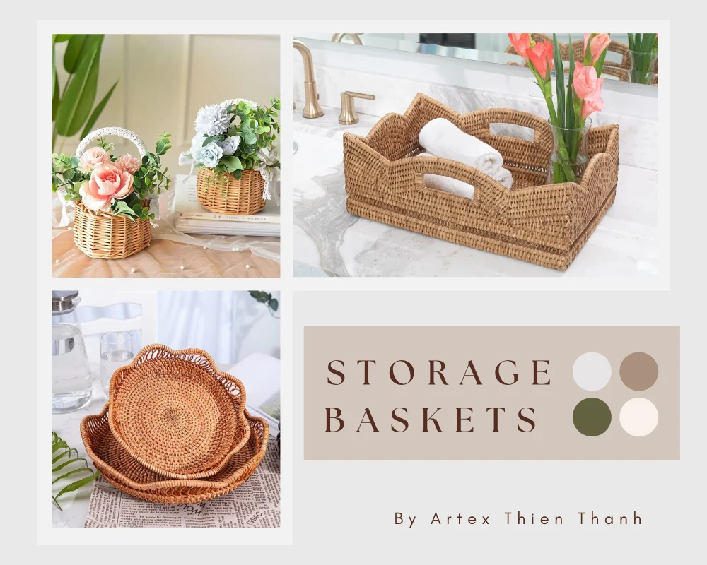 Delightful Rattan Square Mosque Dome Basket Hot Selling Rattan Lebaran ...