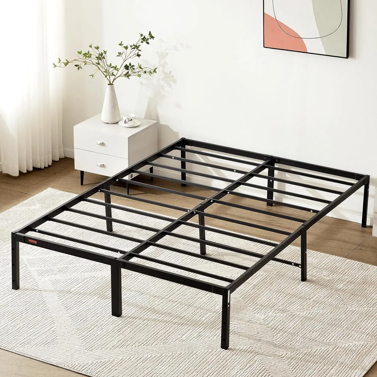 Triho Thf-1534 Foldable Frame Design Heavy Duty Frame Bed Durable Queen ...