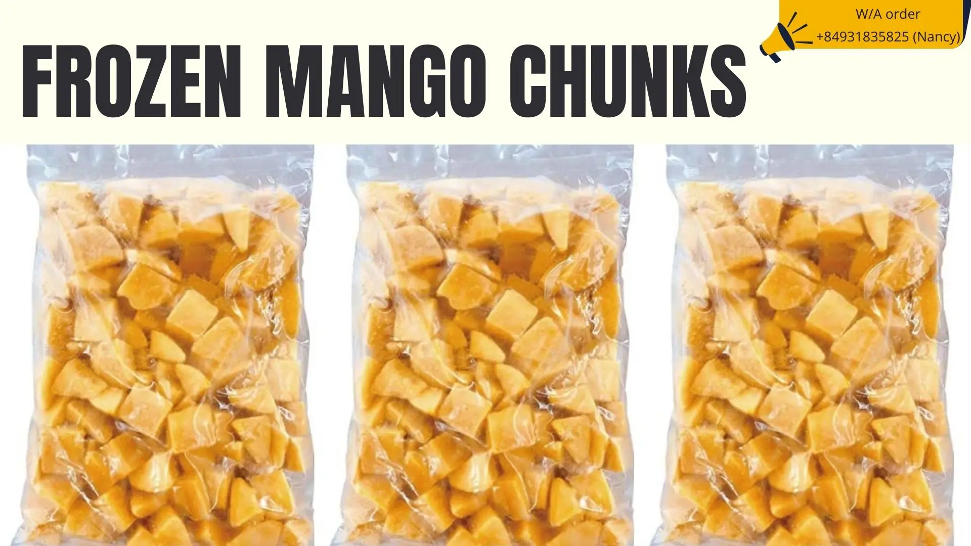 Wholesaler Frozen Mango Chunks - Natural Sweet Vietnamese Mango for ...