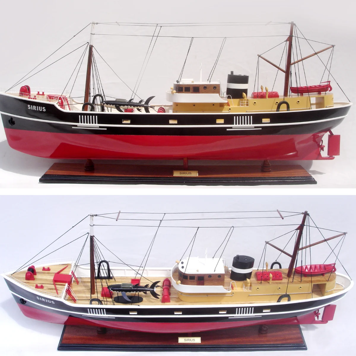 Sirius Ship Model From Tintin's Collection - Wooden Fiction Trawler ...
