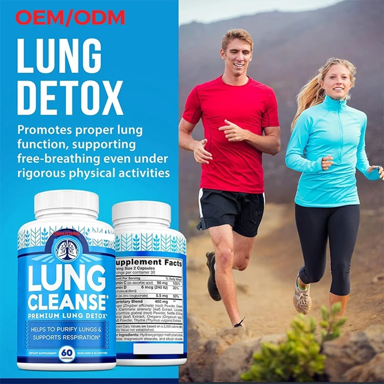 60 Capsules Lung Support Supplement Natural Capsules For Lung Cleanse ...