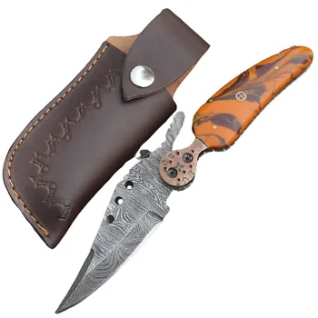 Custom Handmade High Carbon Steel Folding Knife Pocket Knife Best ...