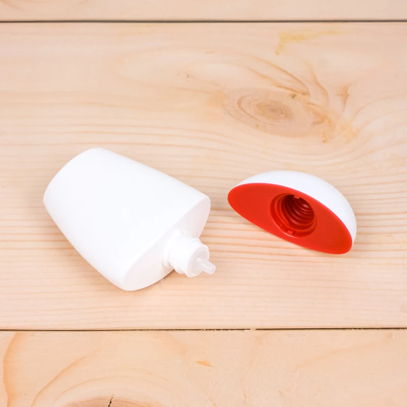 50ml Empty White Egg-shaped Plastic Sunscreen Cream Packaging Container ...