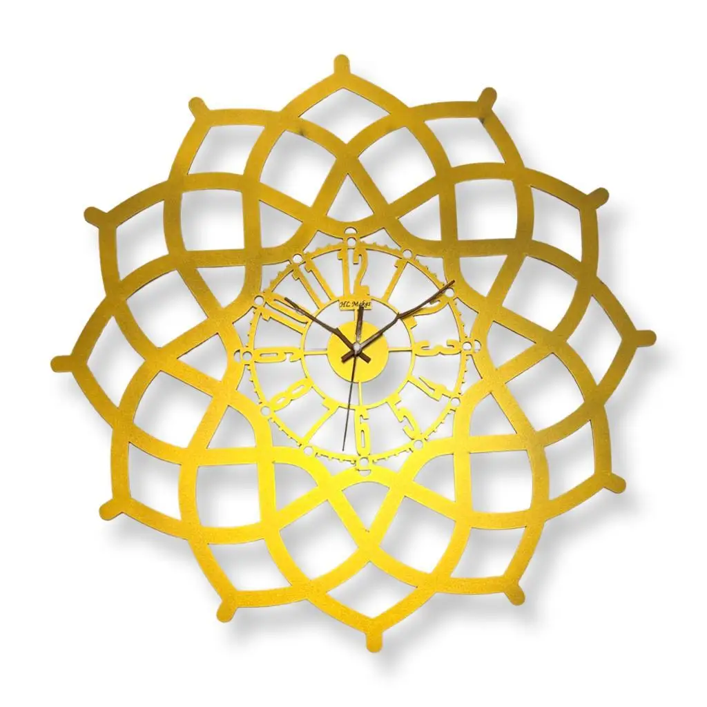 Wall Clock Modern Living Room 60cm Wall Clock Decorative New Design,Mandala Geometry Wall Clock ...