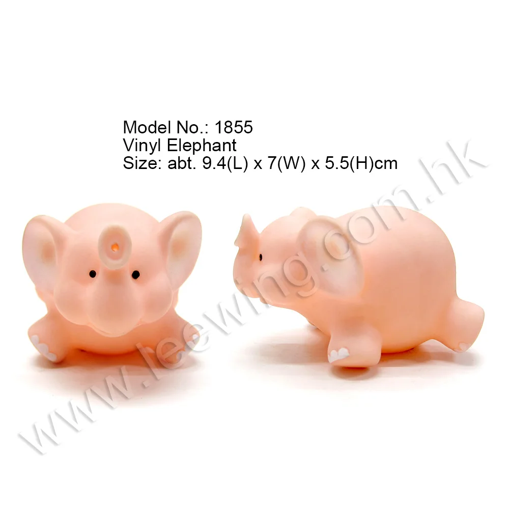 Blue Small Vinyl Elephant Rubber Toy - Eco Friendly