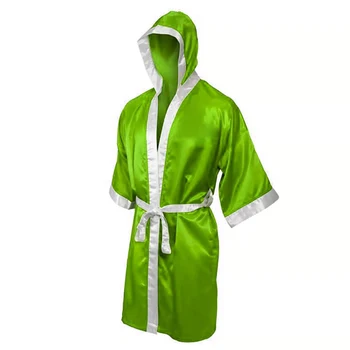 Custom Silk Satin Boxing Gown Dressing Robe Full Length Boxing Robe ...