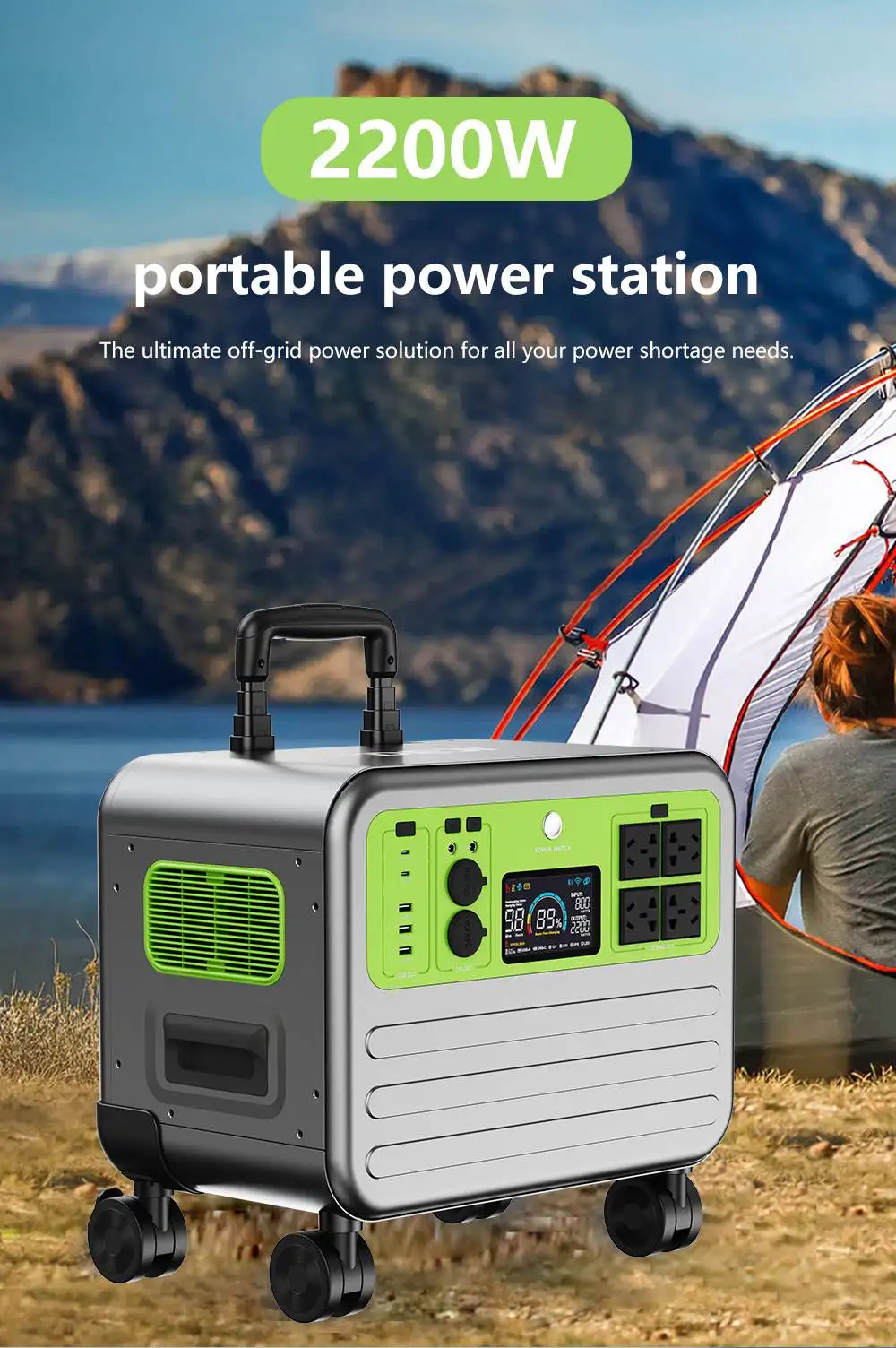 300w 700w 1200w 2200w Outdoor Camping Power Generator Ac Source Power ...