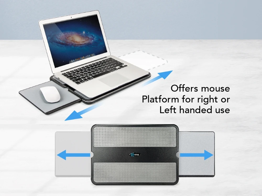 Lightweight Lap Pad with Retractable Mouse Tray - AITATA