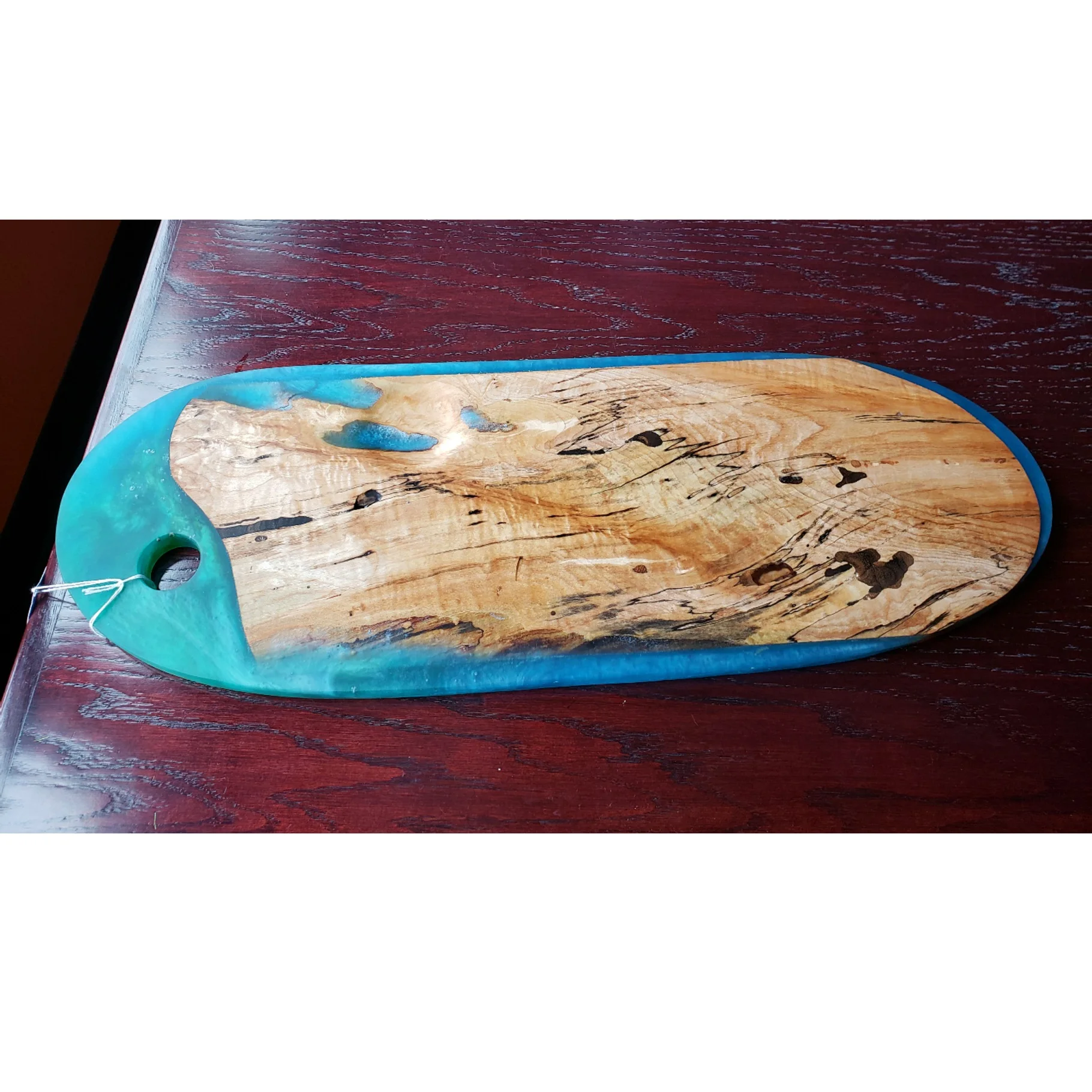 Top Selling Wood And Resin Chopping Cutting Board Oval Shape Shiny ...