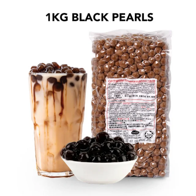 Boba Pearl For Bubble Tea Milk Tea Ingredients Halal Certified 1kg Pack ...