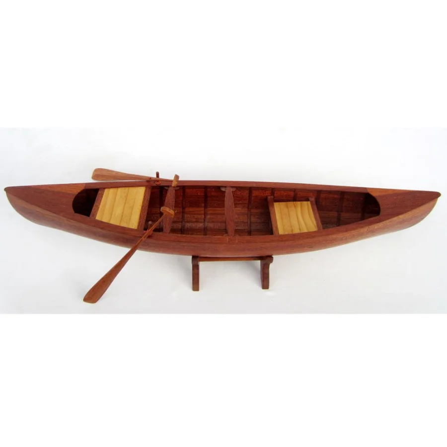 Handmade Wooden Canoe - Traditional Boat Model from Vietnam