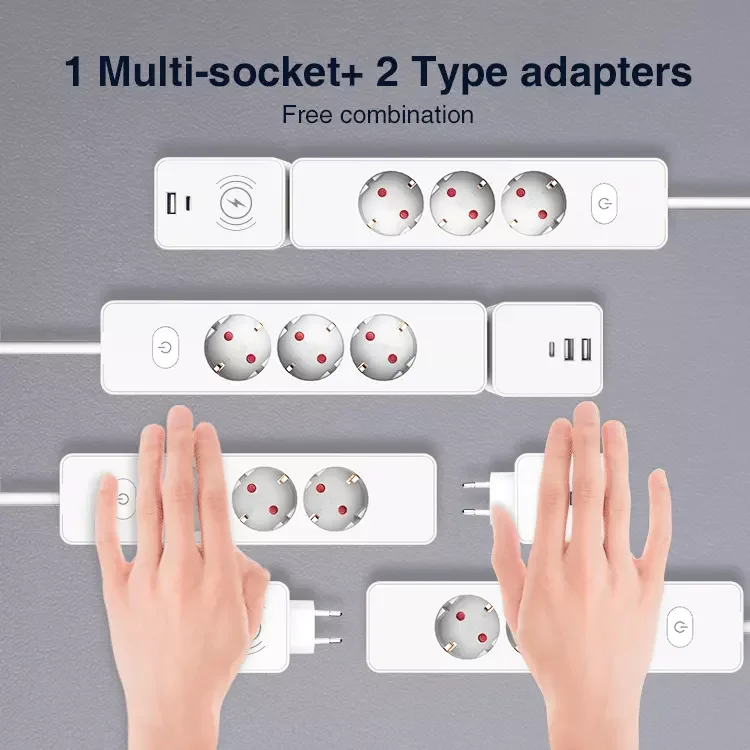 Best Selling And New Design Schuko 3+1 White Multi-socket With Adapter ...