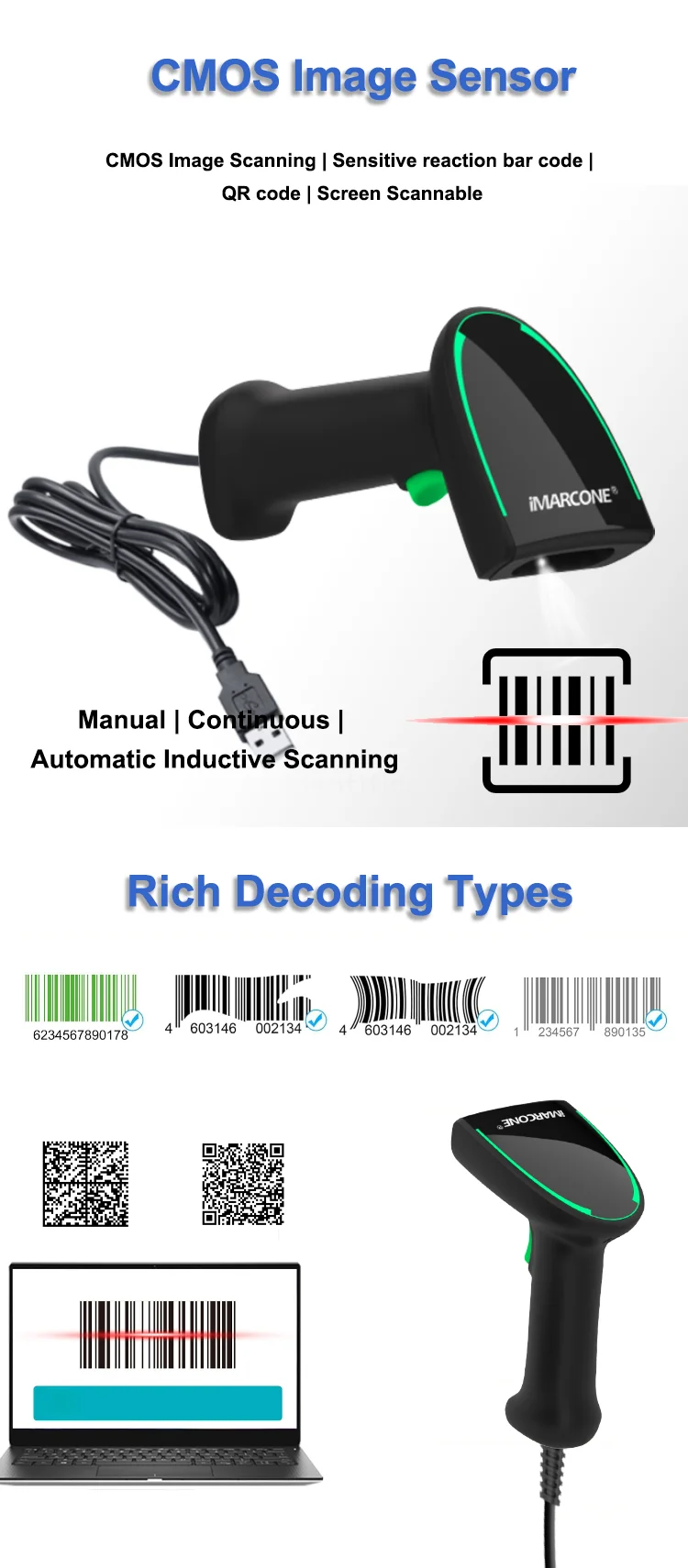 High Quality 2d Cmos Image Barcode Scanner - Buy Cheap Barcode Scanner ...