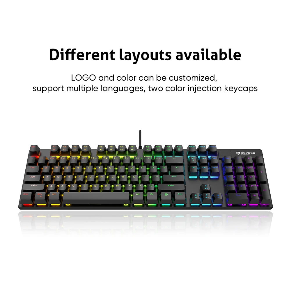 Oem Wired Mechanical Keyboard Computer Rgb/rainbow Backlit Custom ...
