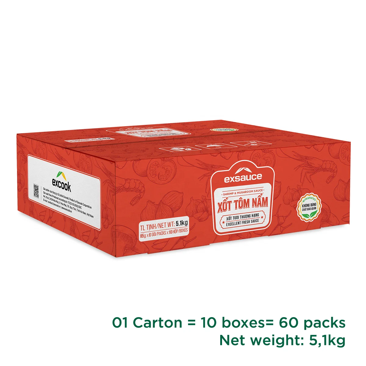 Vietnamese Flavor Seasoning Sauce Carton Shrimp &mushroom Sauce Ready ...