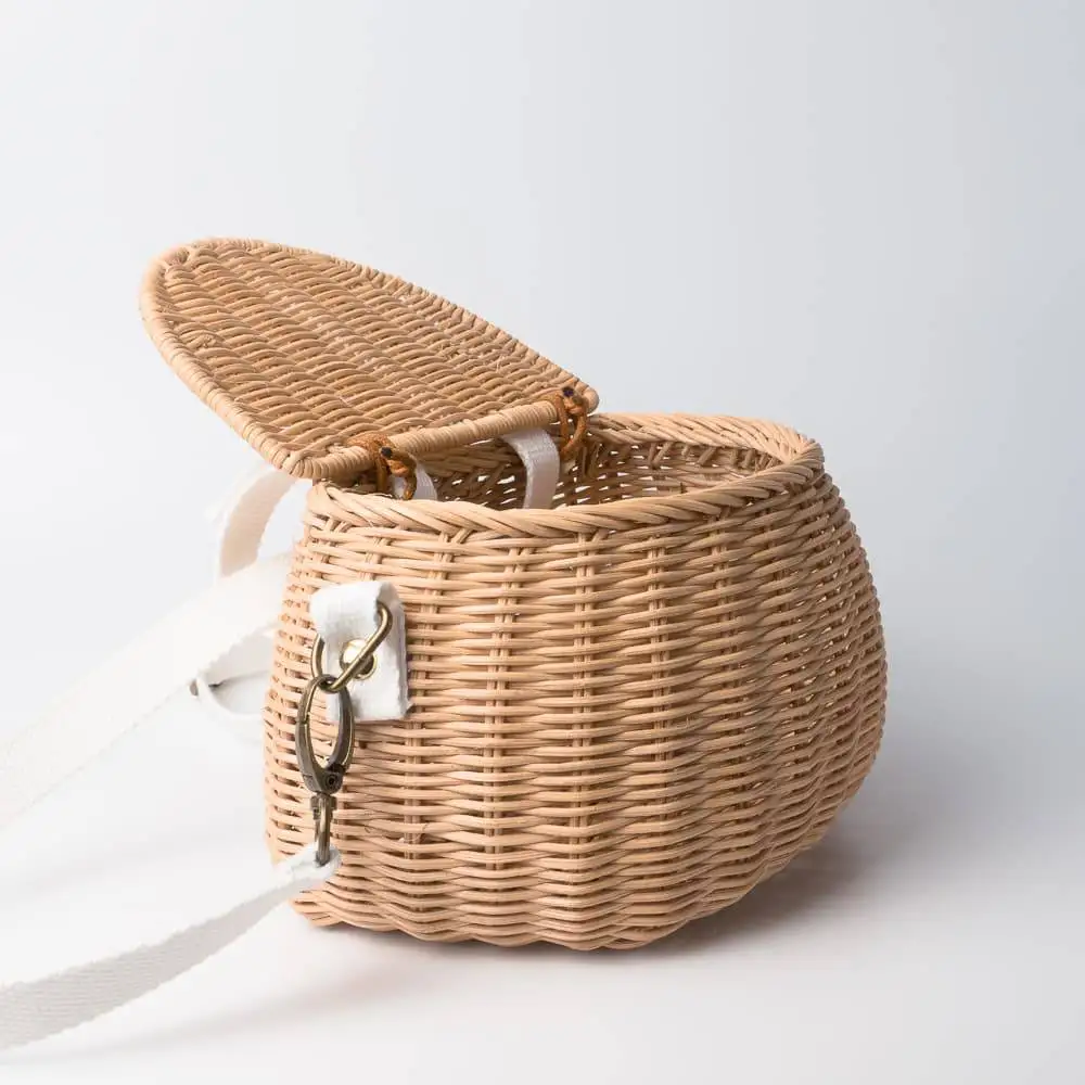 Kids Castle Play House Toys Rattan Storage Basket Bag Handmade ...