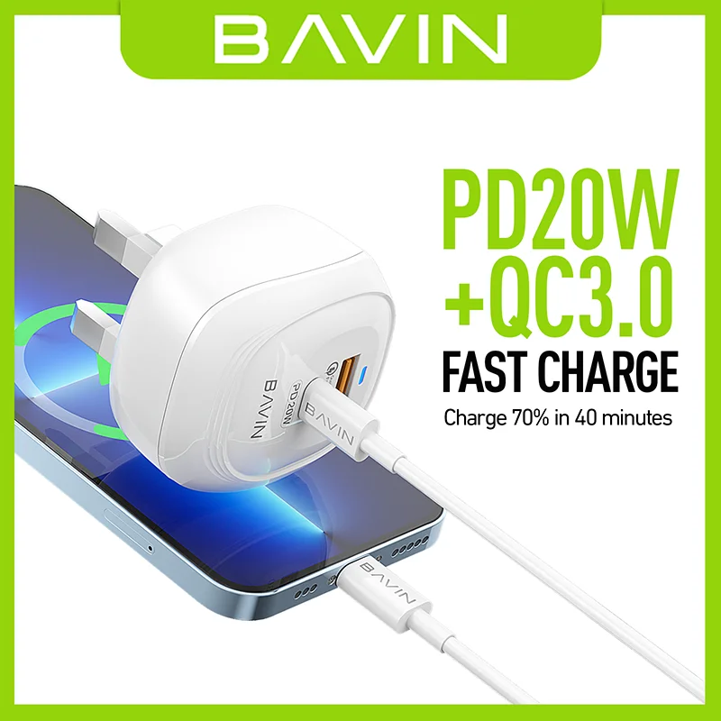 Bavin Hot Sale Fast Charge Portable Pd 20w Usb Type-c Travel Mobile ...