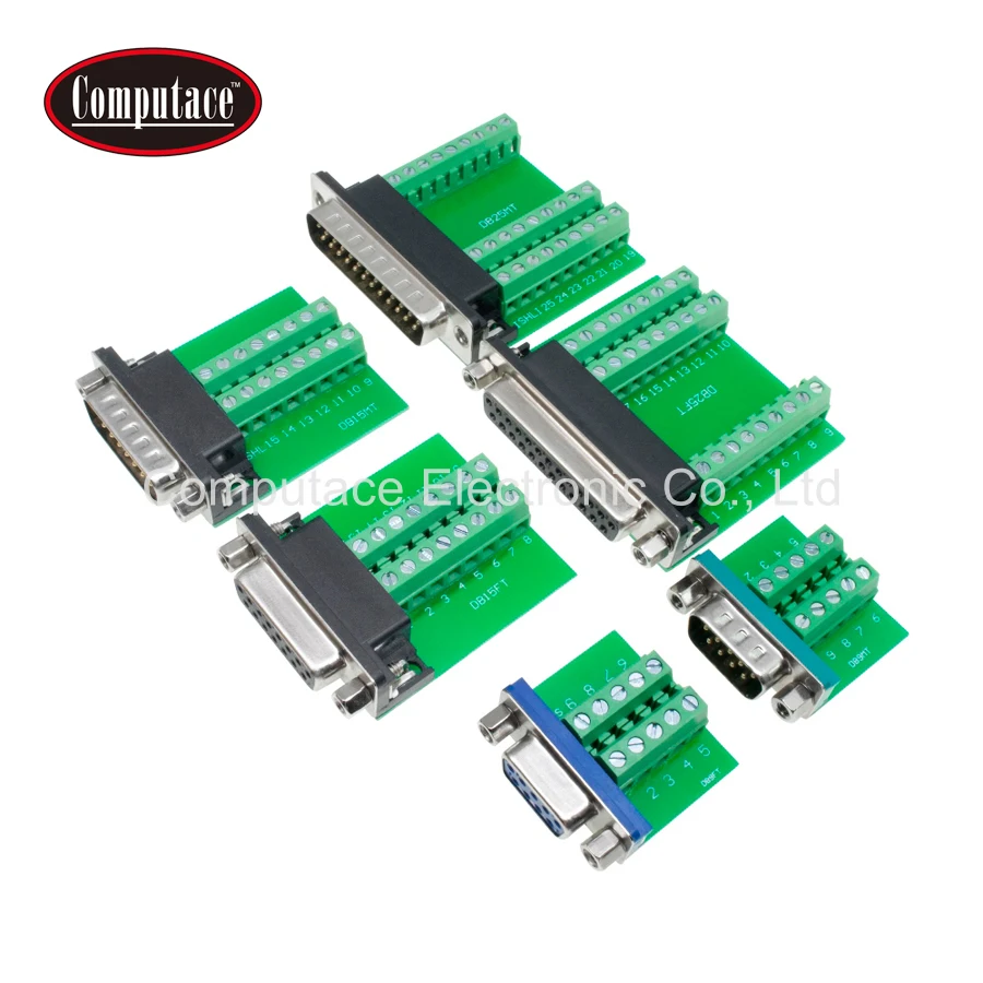 D-sub Breakout Board Connector 25 Pin Female Port Solderless Terminal ...