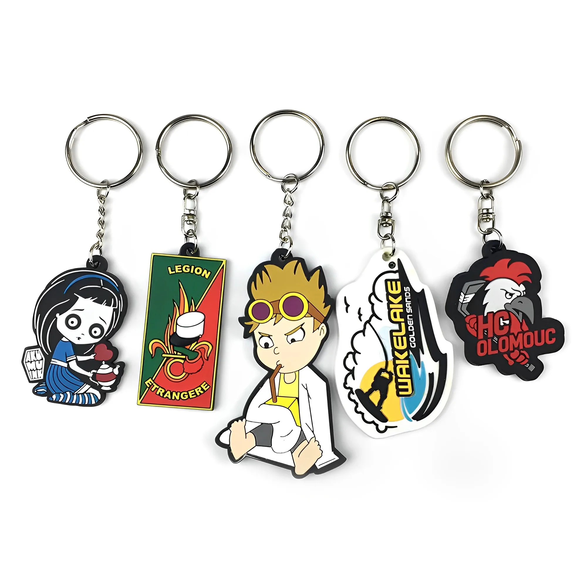 Wholesale Personalized 2D 3D Key Holder Custom Shaped Key Chains Soft ...