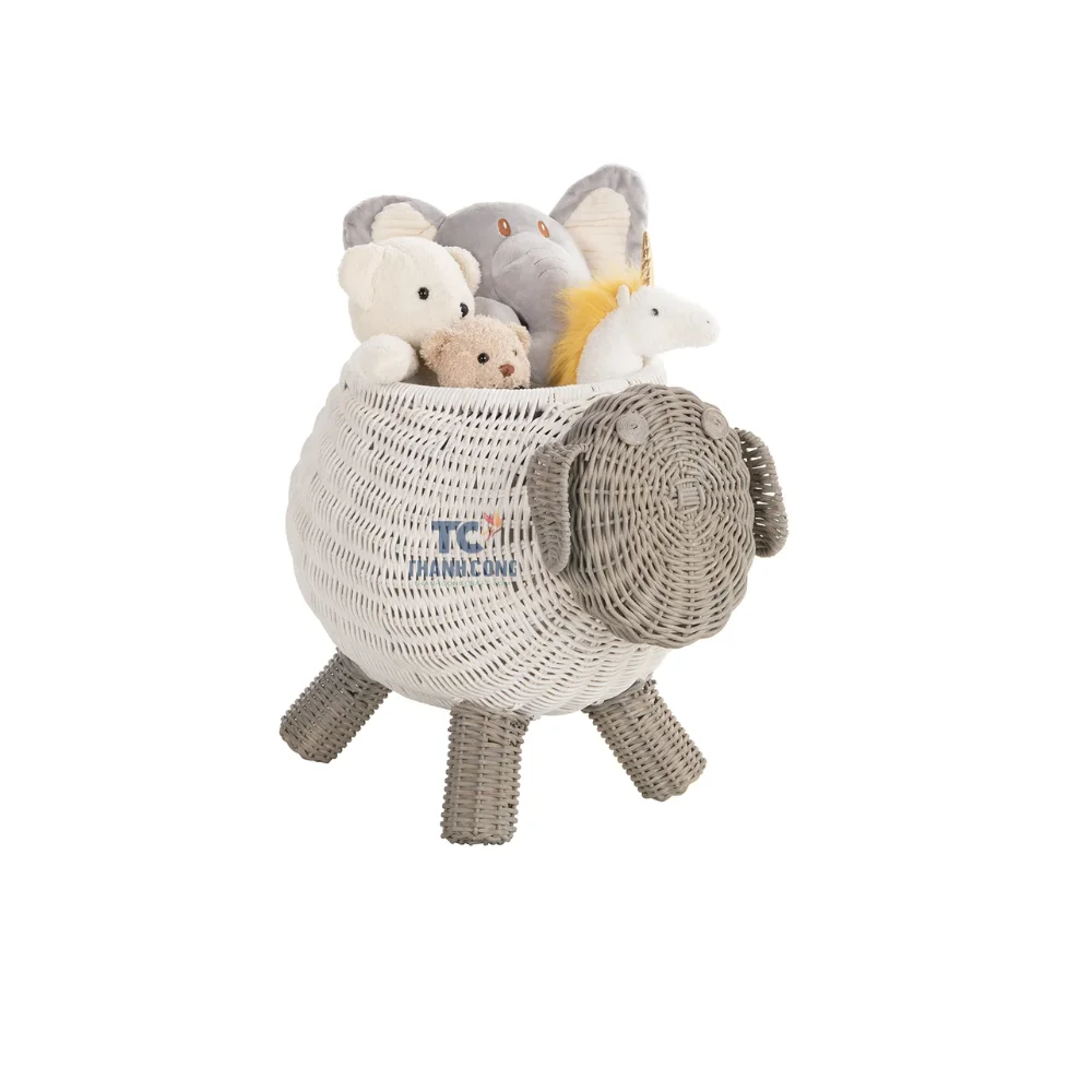 Handicraft Rattan Sheep Kids Storage Baby Lambs Baskets Rattan Wicker ...