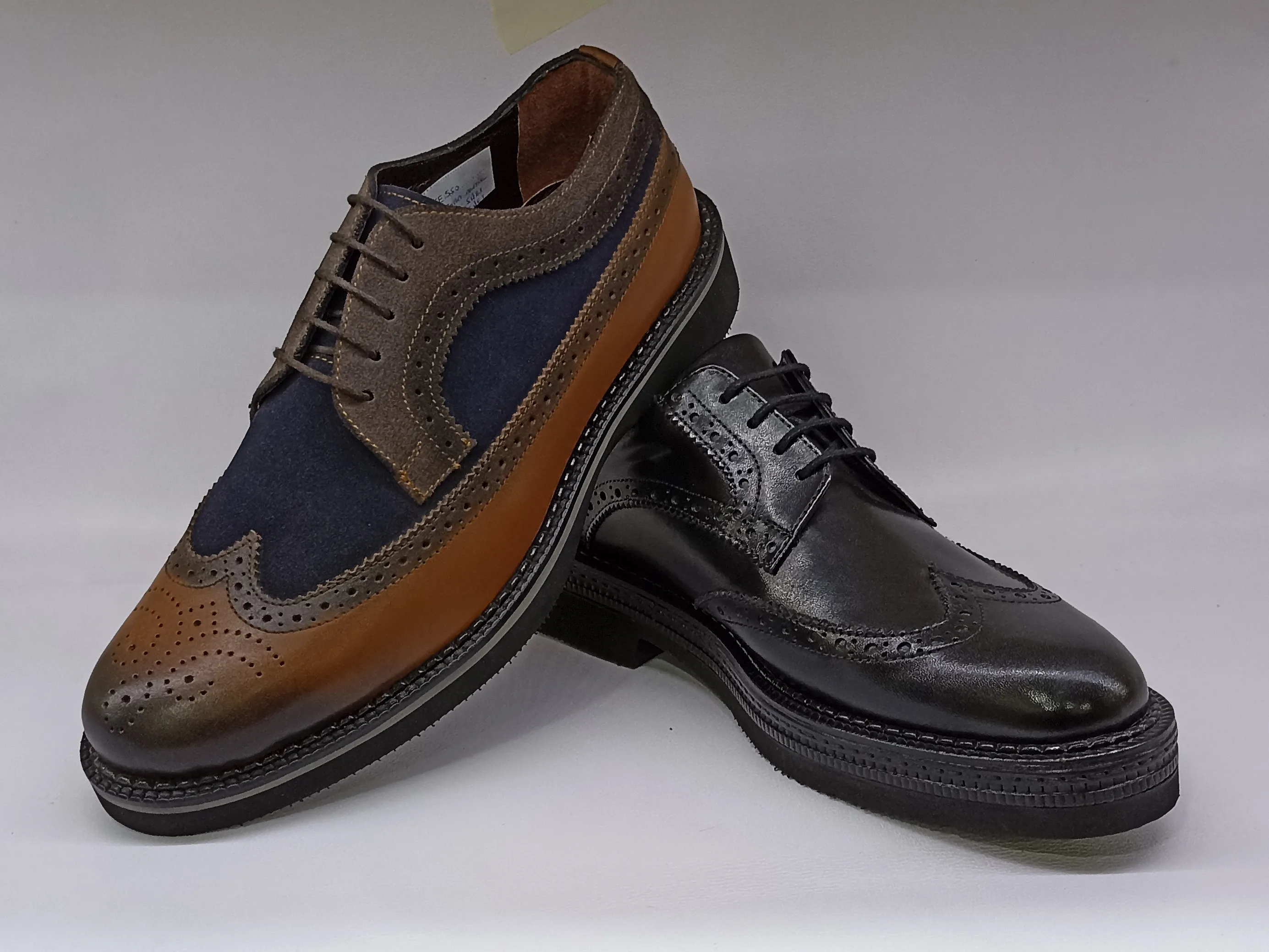 Classic Italian Shoes Men Hand Made Welted Oxford Shoes Genuine Leather ...