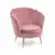 Elegant Queen Pink Velvet Lounge Chair With Gold Legs Comfort Cushion ...