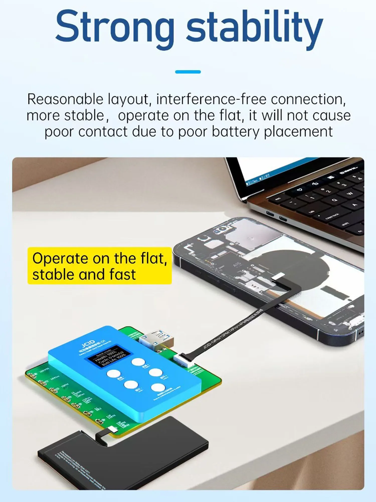 JCID Q1 Battery Health Quick Repair Board for Iphone 11-15 Pro Max