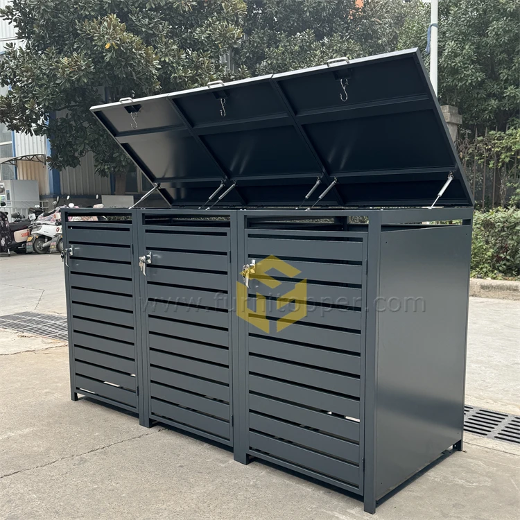 Customizable Commercial Garbage Enclosure Cabinet Wheelie Bin Storage ...