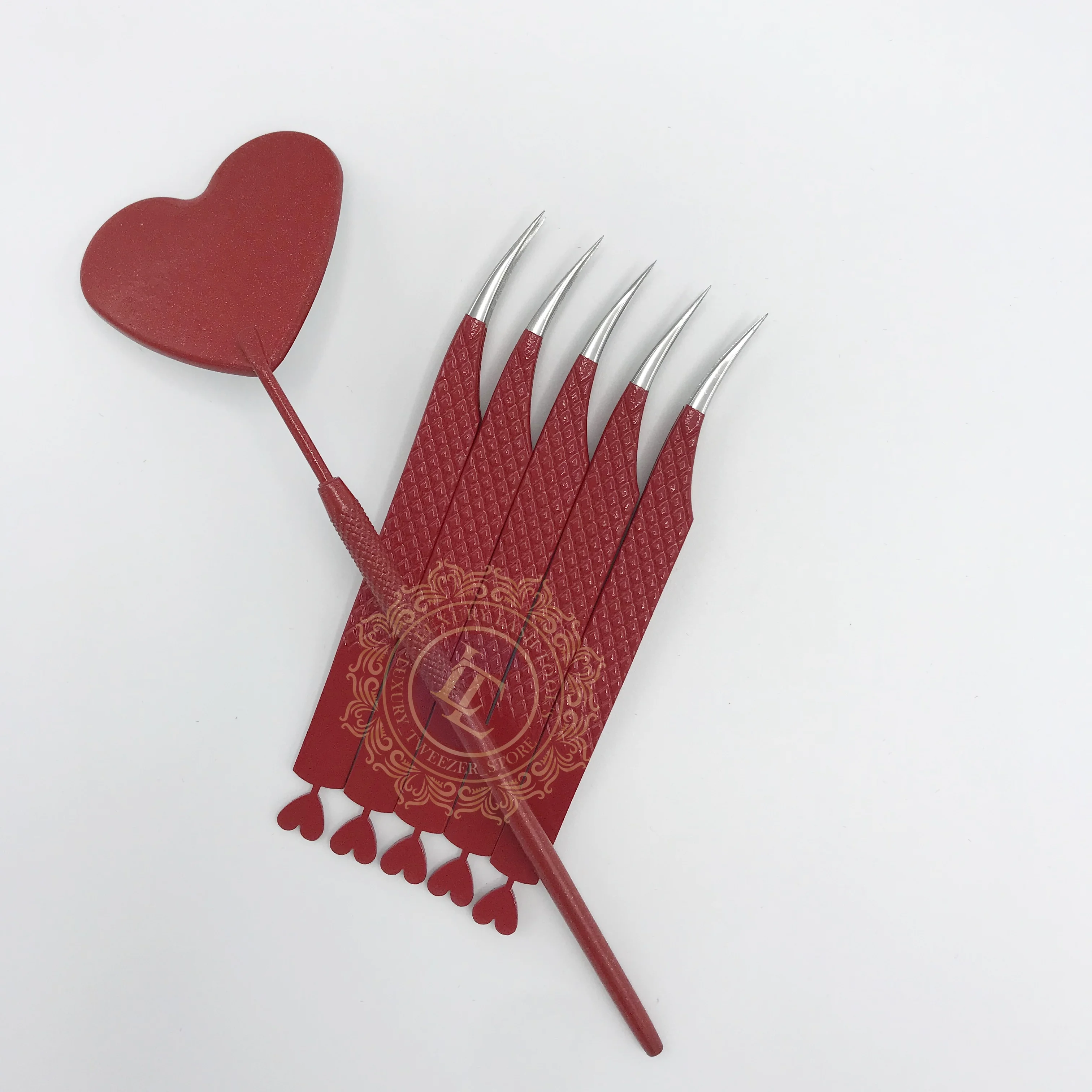 Fiber Tip 90 Degree Tweezers Customized Paper Coating Tweezer Silver ...