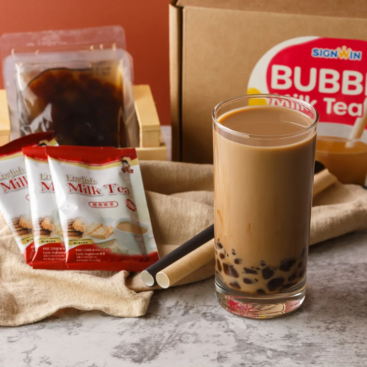 Instant Bubble Tea Kit - Make Boba Tea at Home Easily