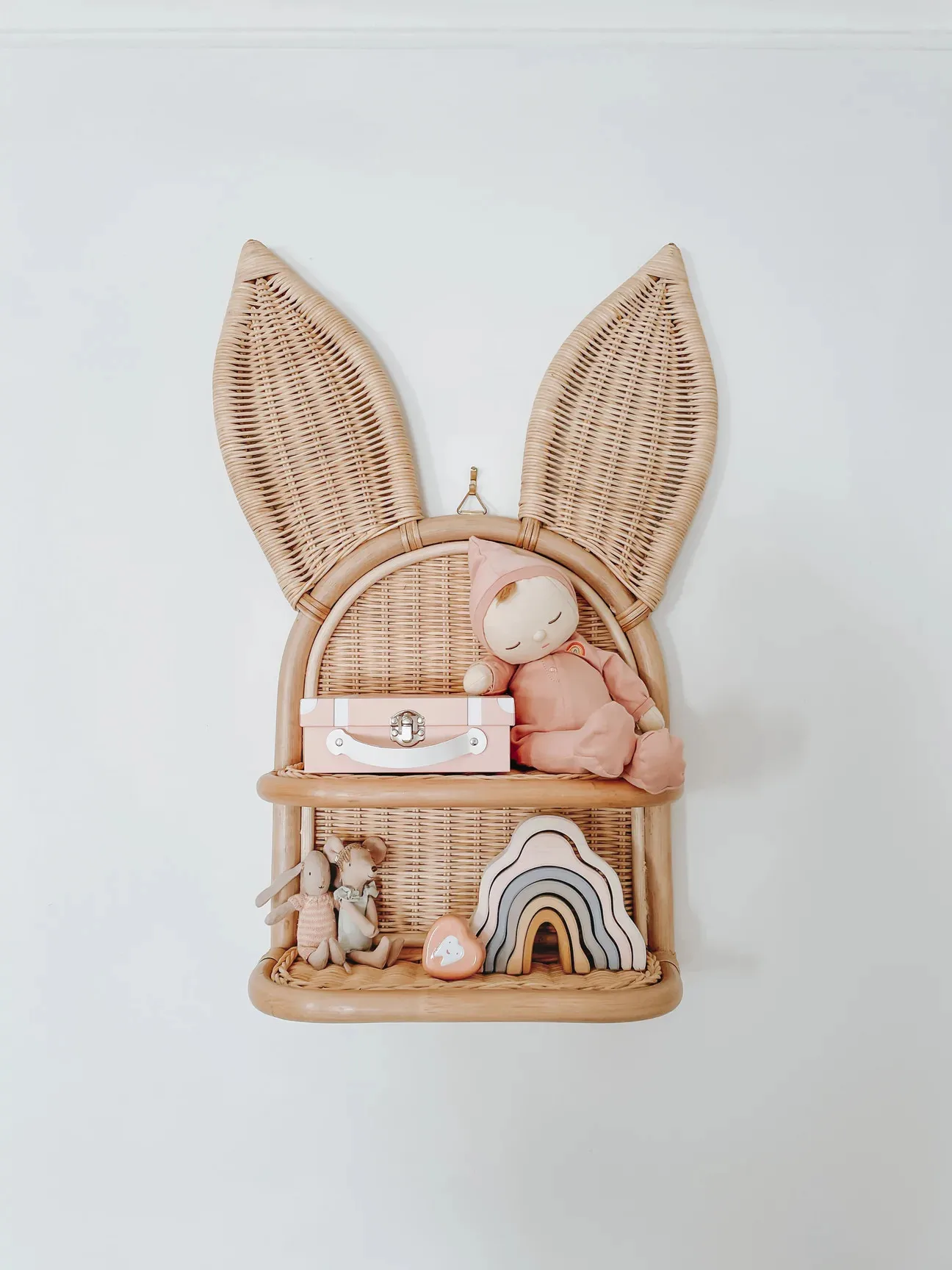 New Innovation Home Organization Rattan Wall Mounting Shelves Storage ...