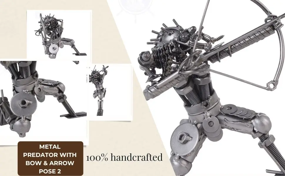 Handcrafted Predator Metal DIY Model Sculpture 2-15L*17W*22H