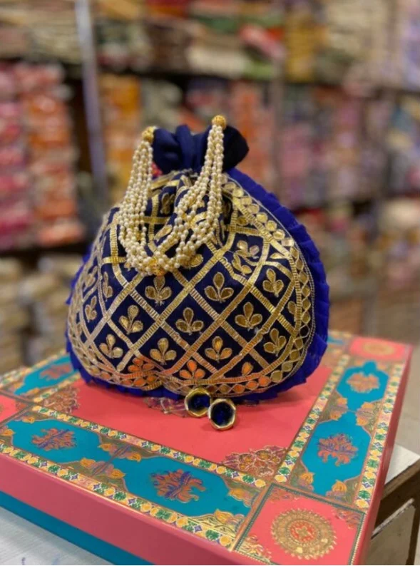 Traditional Indian Potli Women Handbag Handmade Bag Mother Diwali Gift ...