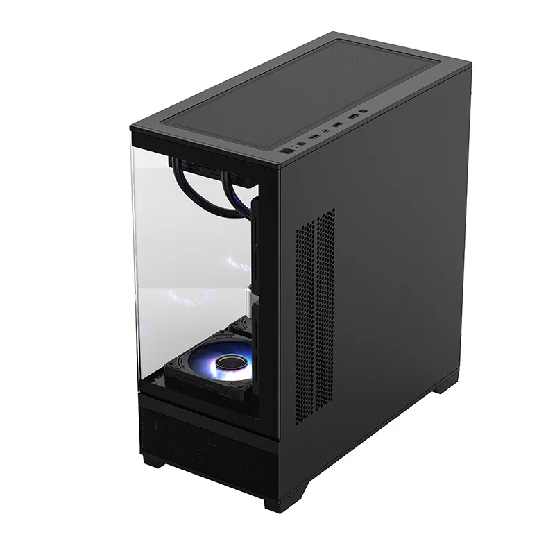 Mid Tower Desktop Pc Case Tempered Glass Pc Casing Cpu Cabinet Atx ...