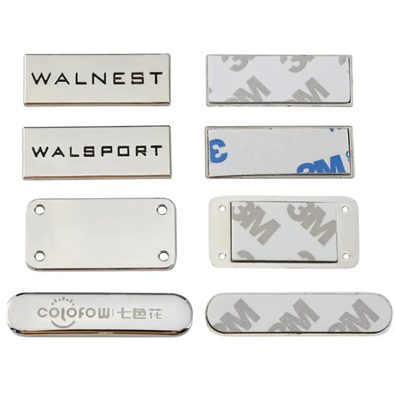 Customized Sewing Plate Alloy Luggage Nameplate Tag