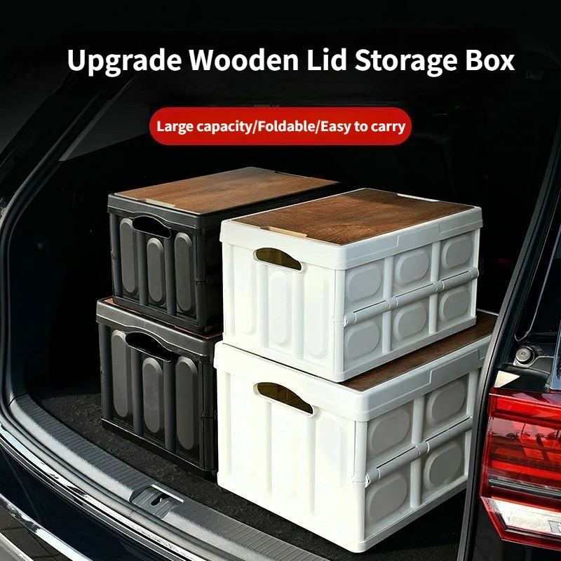 Waterproof Bin Bearing Folding Car Trunk Organizer Storage Box Outdoor ...