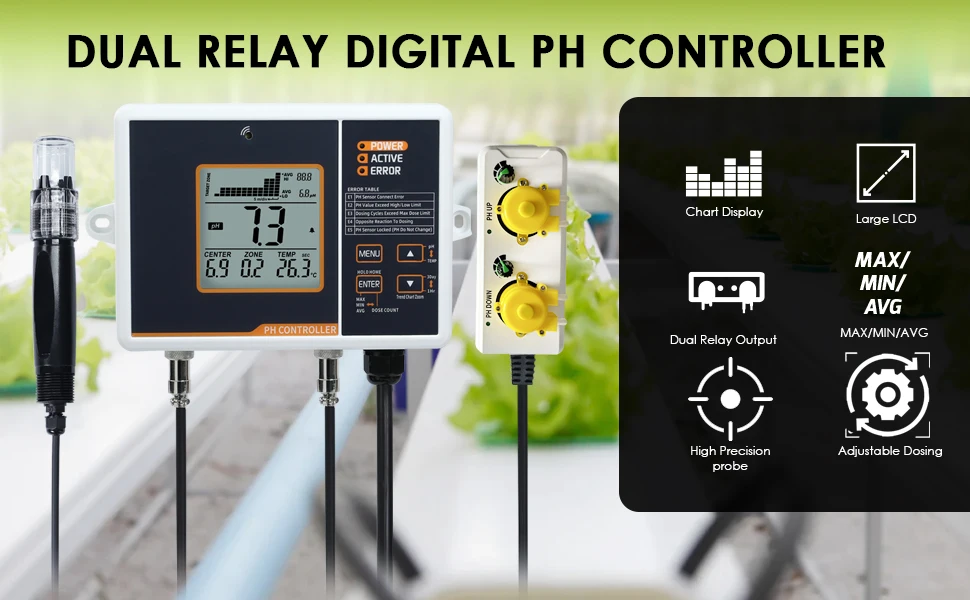 Digital Ph Controller With Auto Calibration & Temp Compensation - Oem