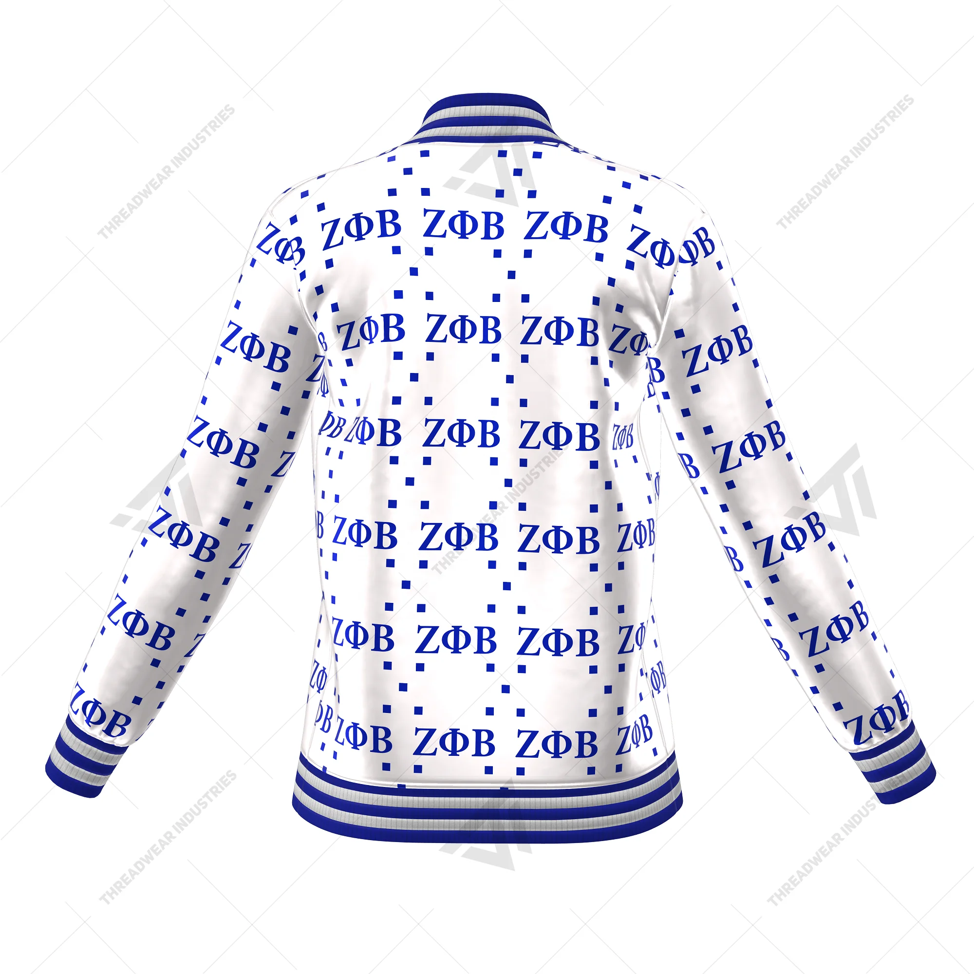 Custom Reversible Zeta Phi Beta Sorority Embroidered Letterman Jacket