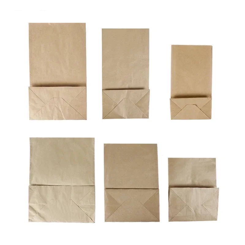 Grocery Shopping Kraft Paper Bag No Handles Custom Color And Logo ...