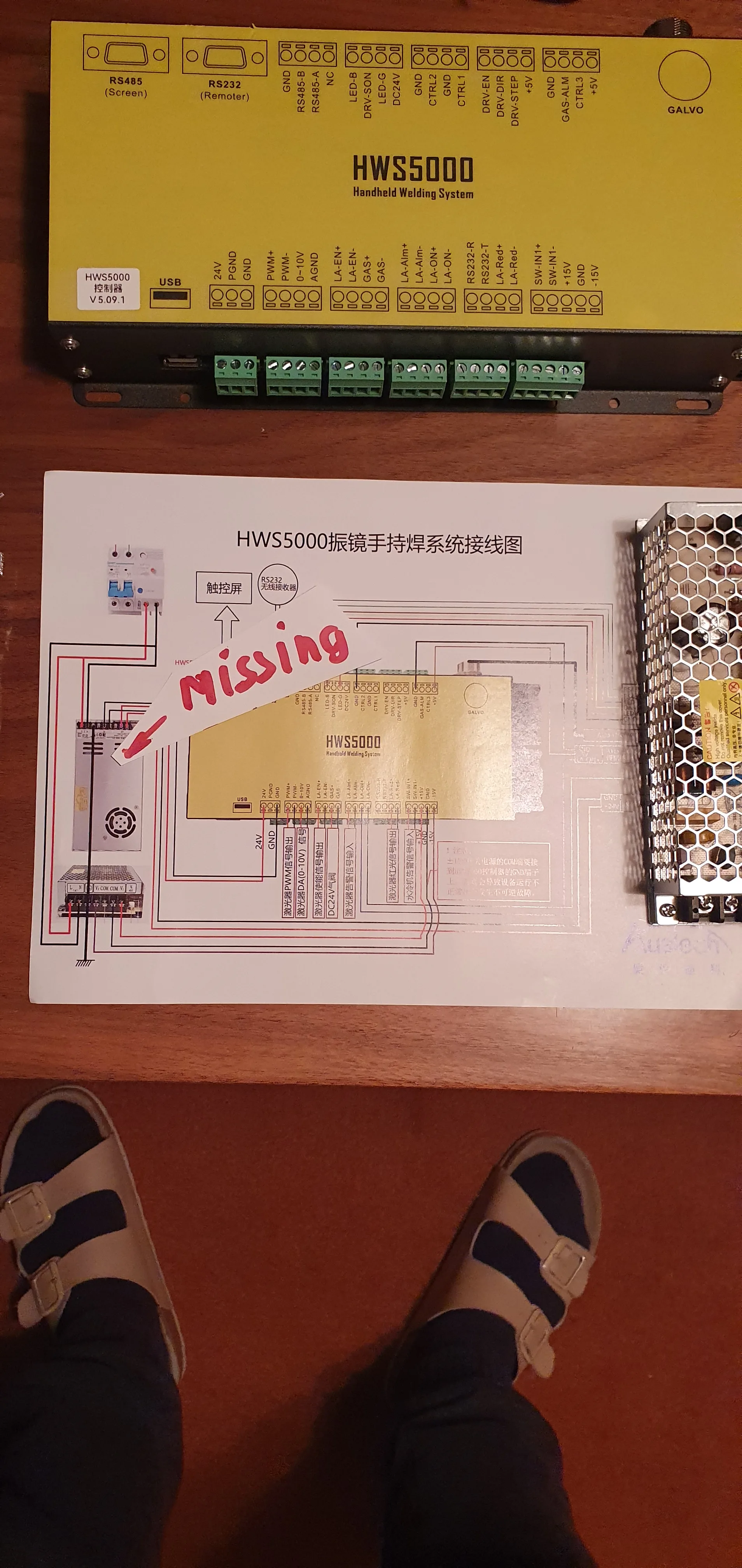 Es fehlte ein gerät Stromversorgung 24Volt