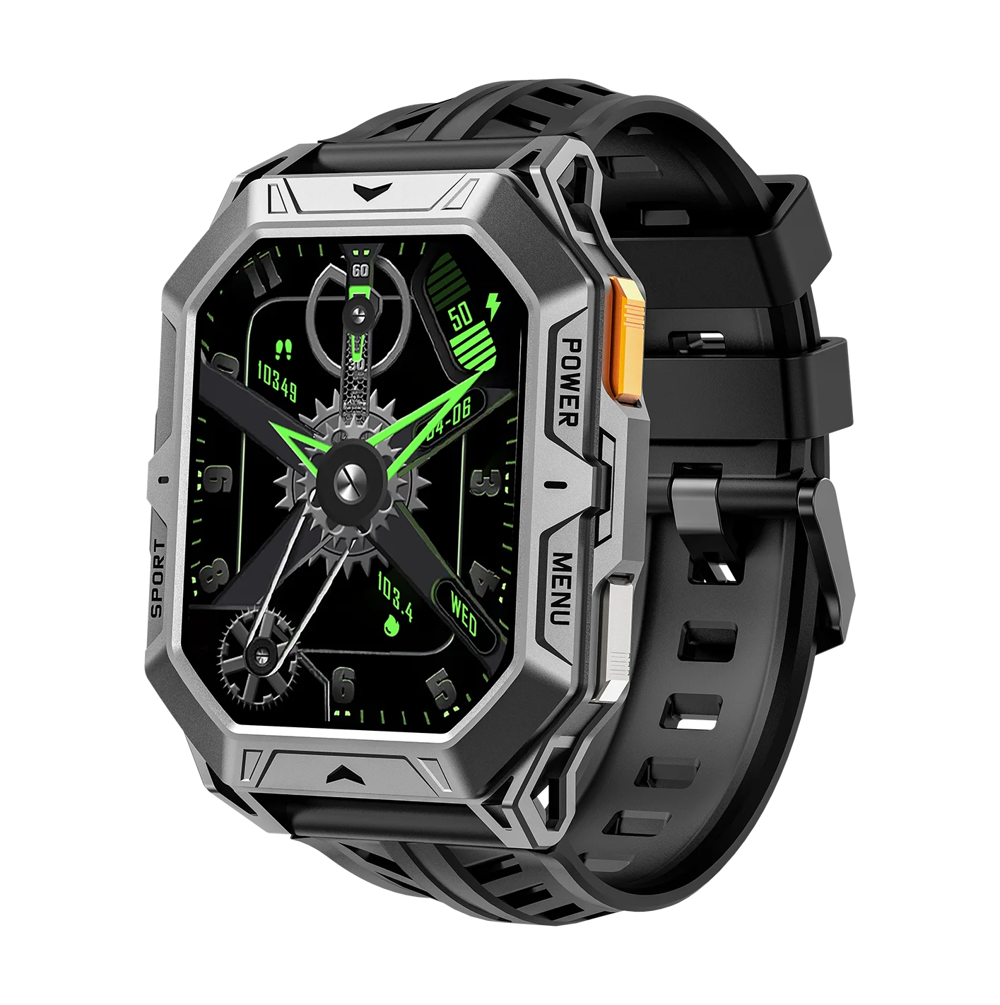 Hot 2.13 Inch Amoled Square Rugged Smartwatch 30 Days Battery Life ...