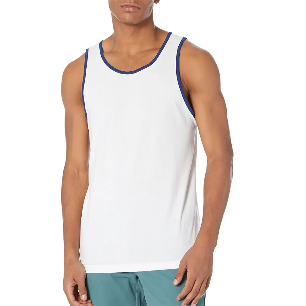 White Color Men Fitness Tank Top Oem Summer High Quality Men's Cotton ...